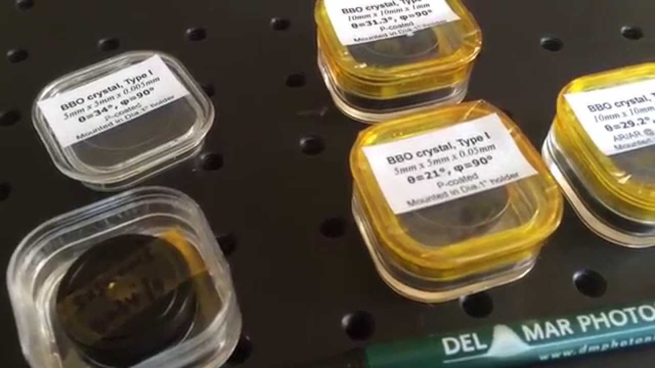 BBO crystal, 10 x 10 x 1 mm Type I, cut angle Phi=0 deg, Theta=31.3 deg ...