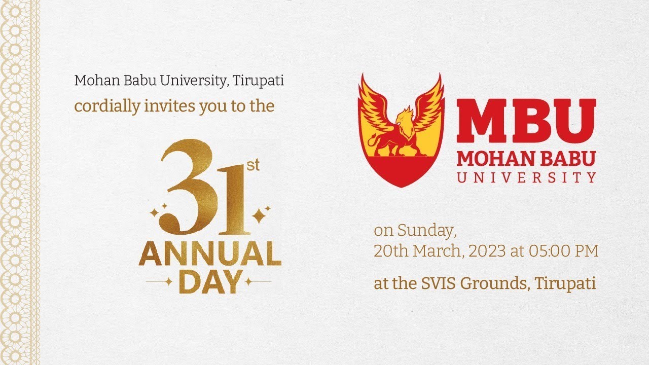 Mohan Babu University 31st Annual Day & Hon'ble Chancellor Birthday ...