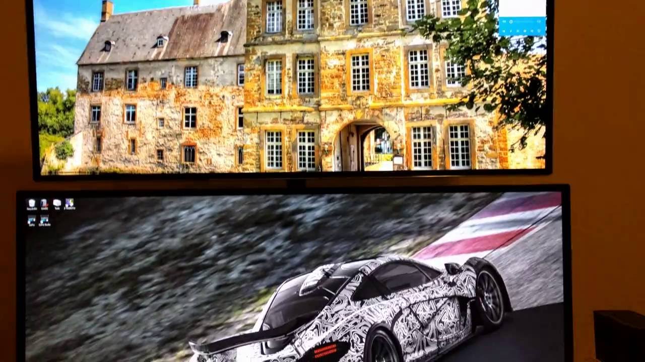 Dual 34 inch 21:9 Monitors Vertical Mount - YouTube