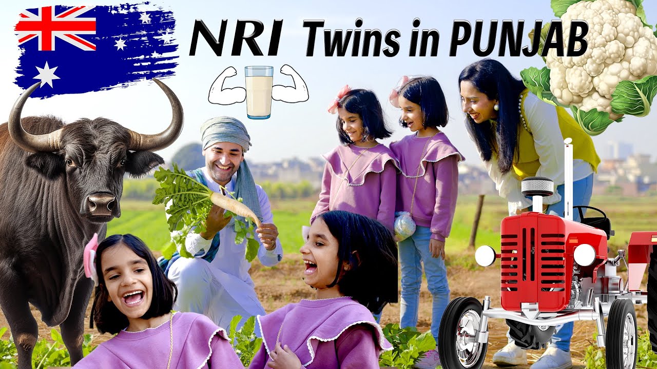 NRI twins in PUNJAB | Kids Show | Amber & Amani - YouTube