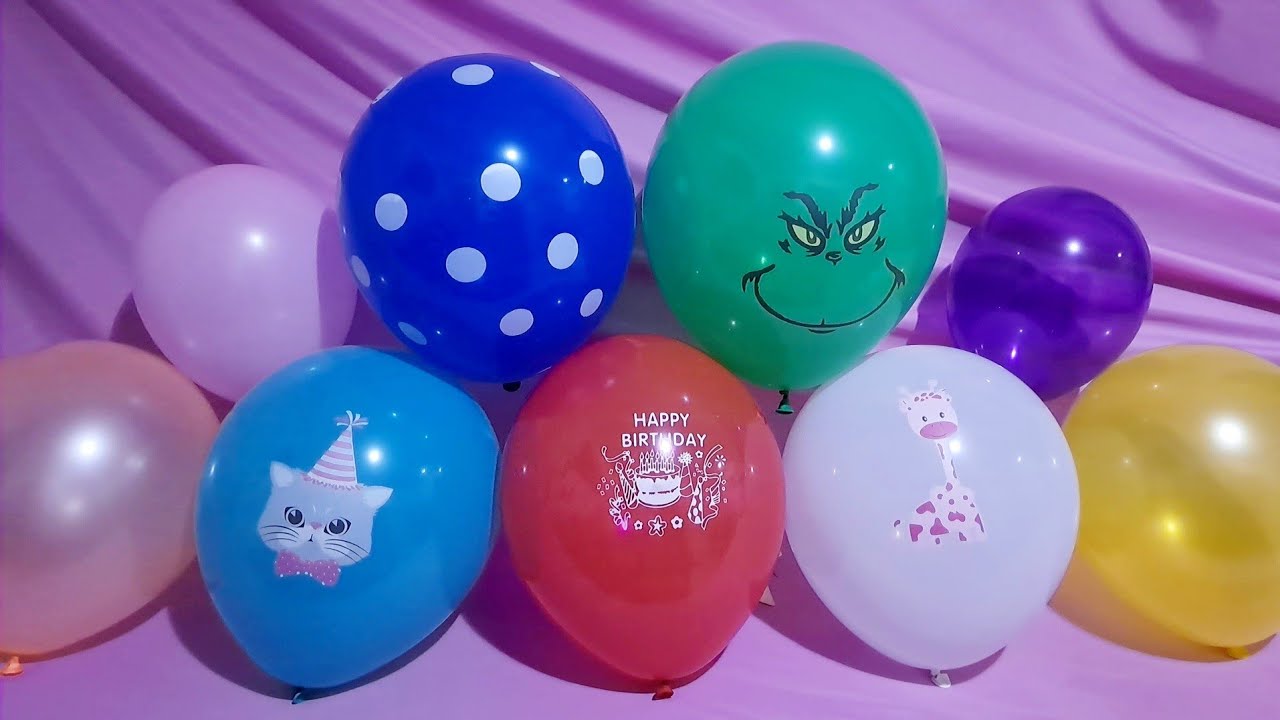 FUN BIRTHDAY BALLOONS POP PART 733!!! - YouTube
