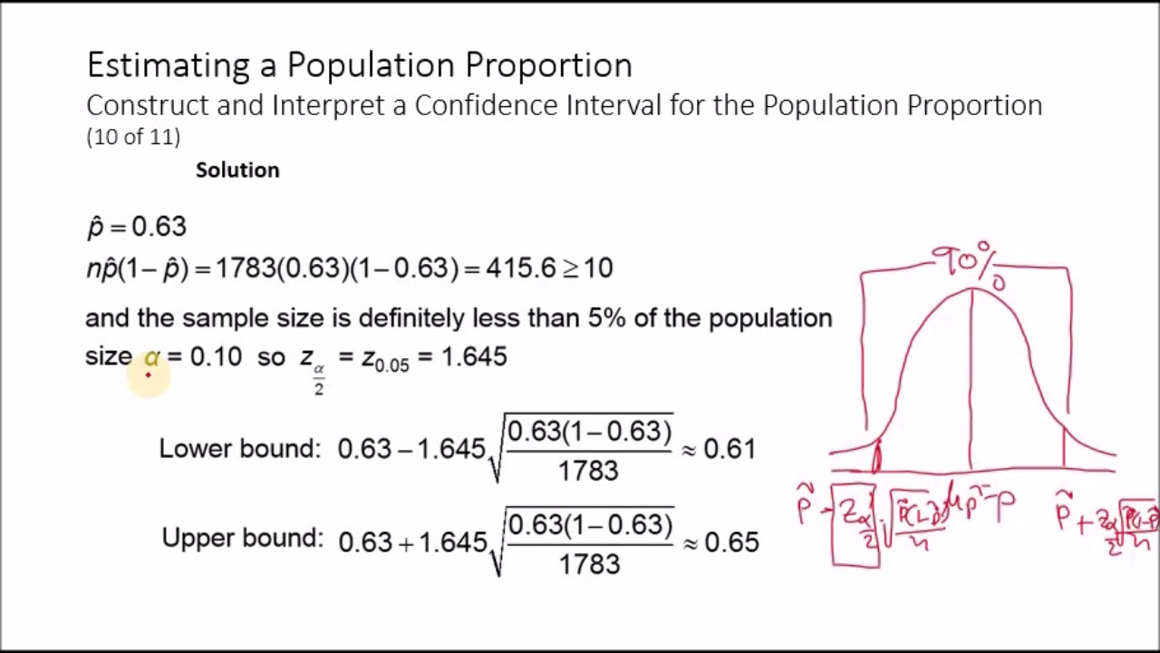The Estimation of the Population Proportion Video Lecture - YouTube
