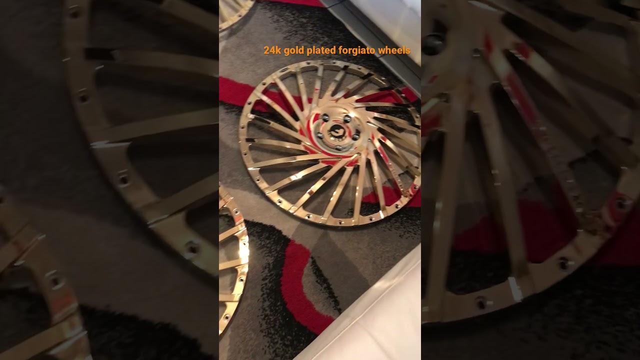 28 inch forgiato wheels 24k gold plated - YouTube