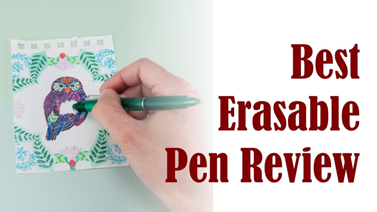 Best Erasable Pen Review - Colored Gel Ink Pens Eraser - YouTube