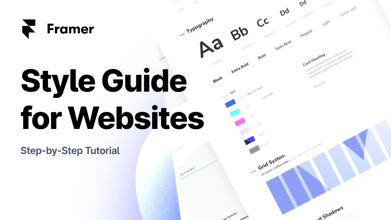 Create Professional Style Guides for Websites - Framer Tutorial - YouTube