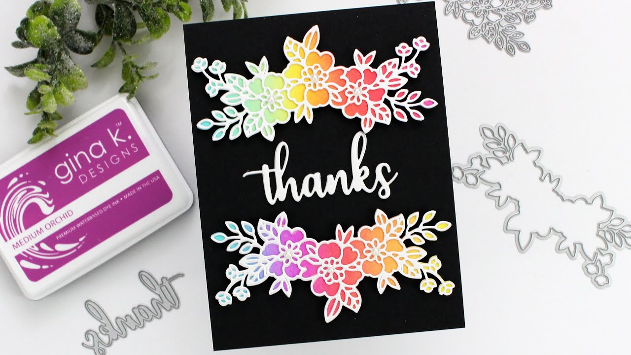GINA K DESIGNS Floral Banner : Ink Blending - YouTube
