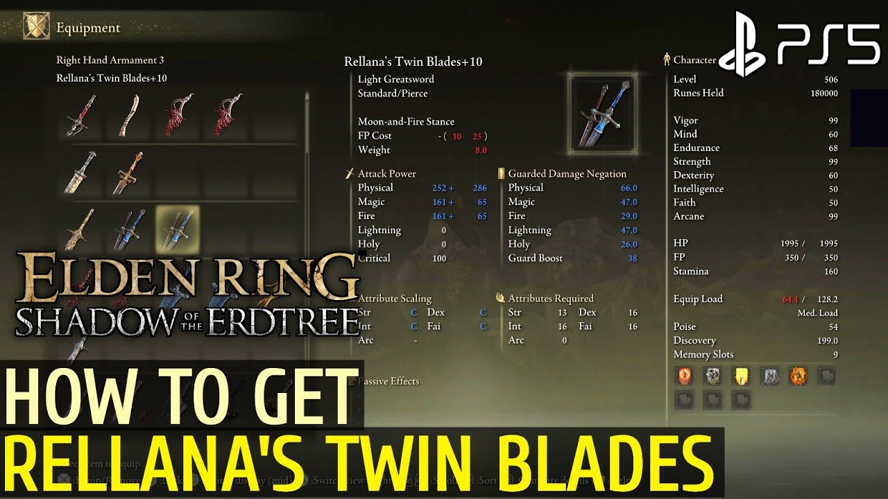 How to Get Rellana's Twin Blade Elden Ring Rellana's Twin Blade ...
