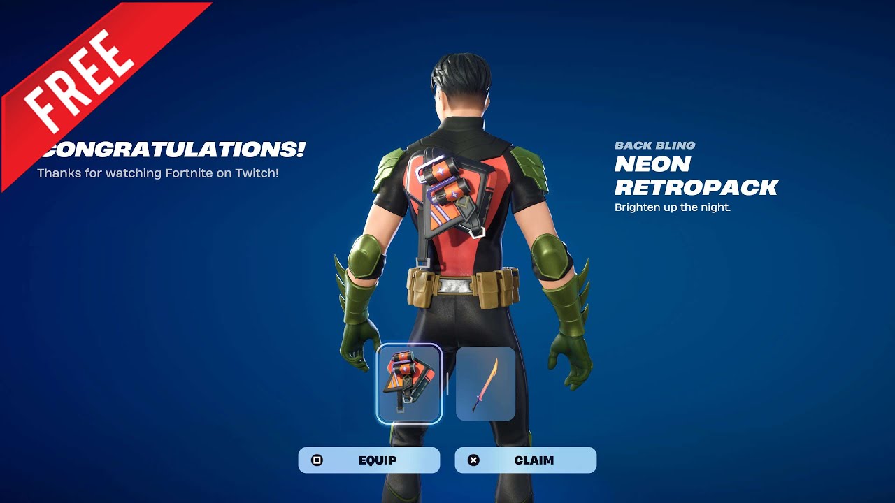How to get a FREE Neon Backbling and Neon Pickaxe - YouTube