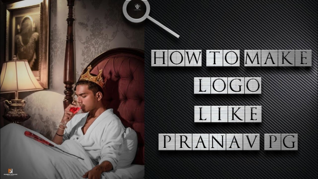 How to make logo like pranav pg | logo design | sn creation | pranav pg ...