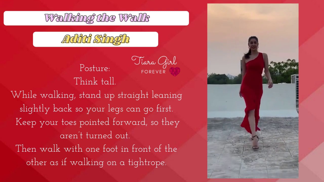 TIARA GIRL ADITI SINGH WALKS THE PAGEANT WALK (RUNWAY SKILLS) - YouTube