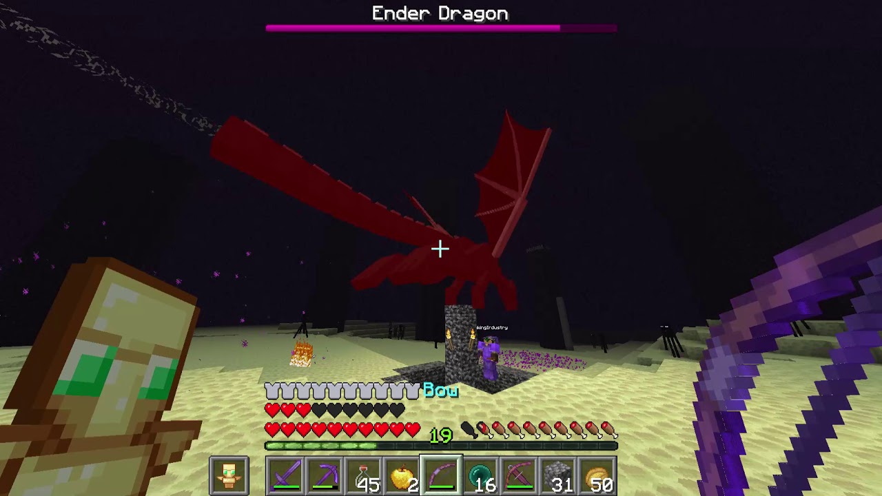 Minecraft - Ender Dragon Boss Fight - #1 - YouTube