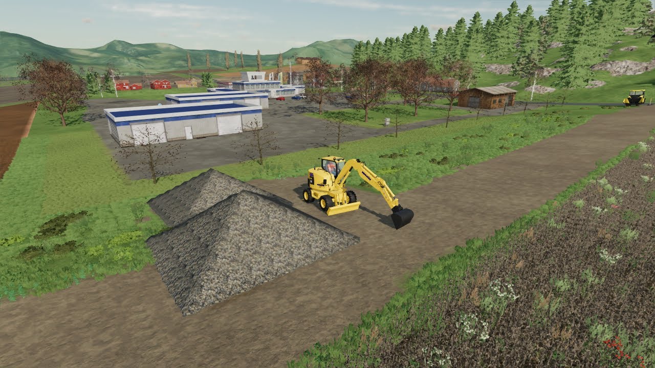 FS22 - Map Bjornholm 003, wier bauen eine neue Straße und bauen an der ...