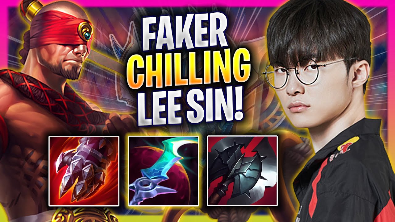 FAKER CHILLING WITH LEE SIN! - T1 Faker Plays Lee Sin JUNGLE vs ...