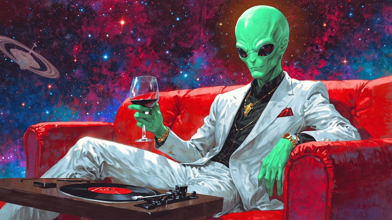 1980s RetroFunk Hits From an Alien's Vinyl Record