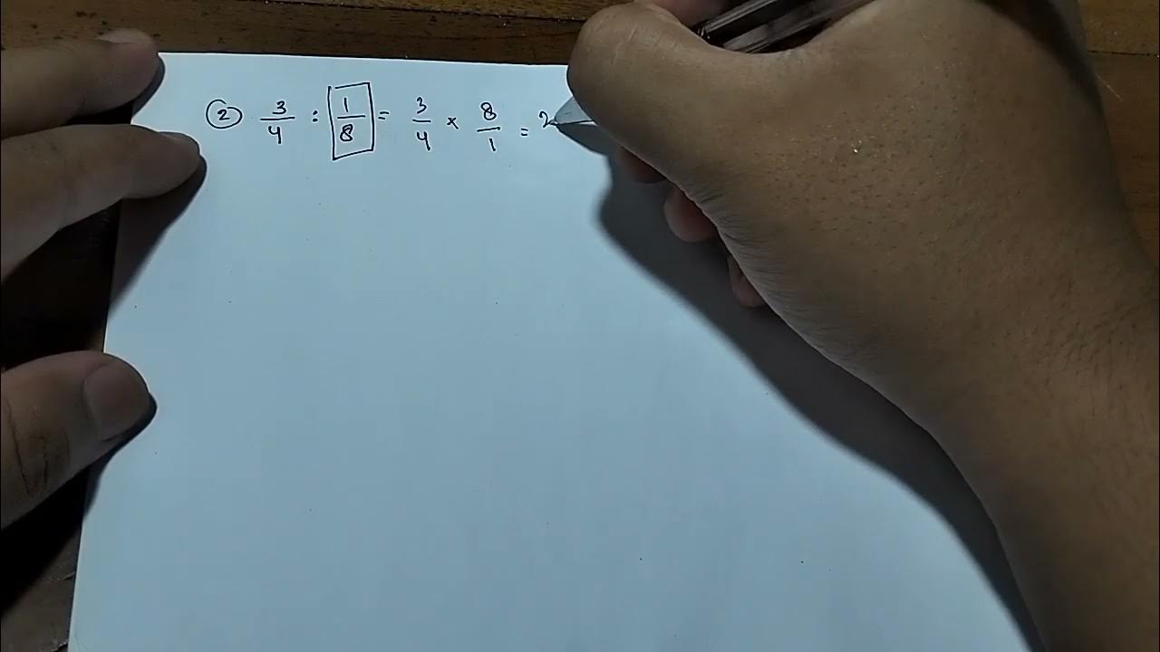 Hasil dari 3/4 : 1/8 = .. | tentukan hasil dari 3 per 4 dibagi 1 per 8 ...