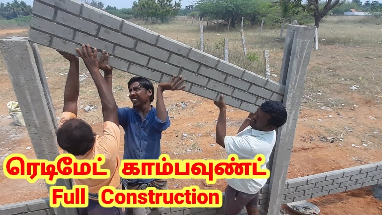 Prefabricated | Ready Made compound wall construction | slab compund ...