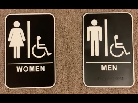ADA Braille Men's and Women's Restroom Signs - YouTube
