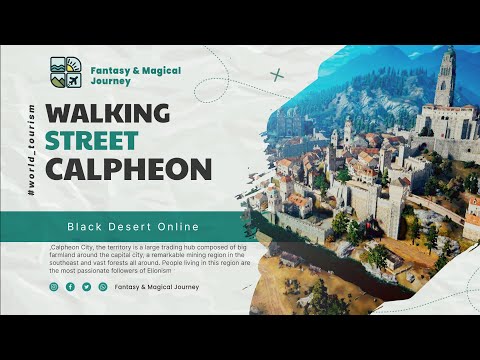 Walking Street Calpheon City - Walk Tour Black Desert Online - YouTube