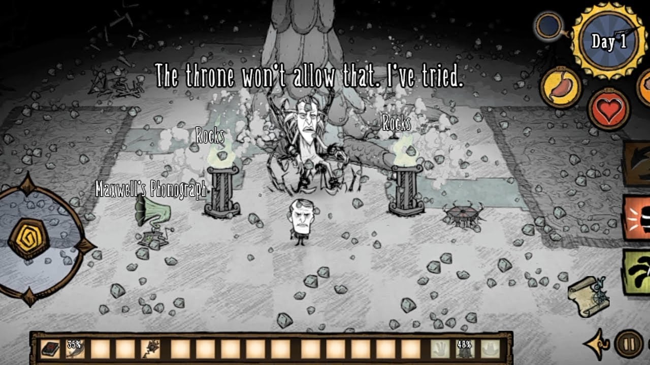 Maxwell reclaimed his throne from Maxwell / Don't Starve Pocket Edition ...