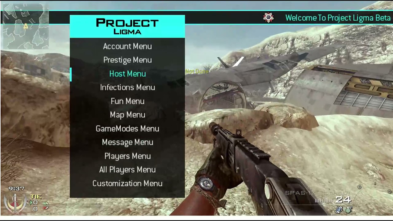 MW2 PC Project Ligma Mod Menu Showcase - YouTube