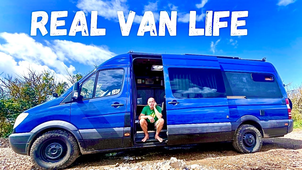 Full time van life in the rain. Wet and Wild Weekend at the beach ...