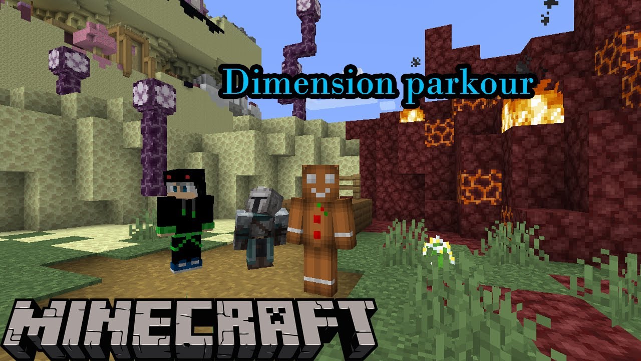 Minecraft parkour map | Dimension parkour คลิปเดียวจบ ft.shikung Gamer , HakkiGamer - YouTube