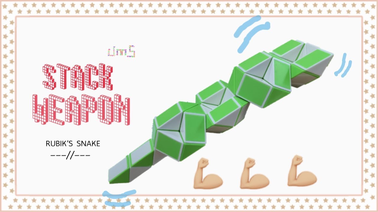 Rubik’s snake 48 : STICK & WEAPON - Step by step & SLOW - YouTube