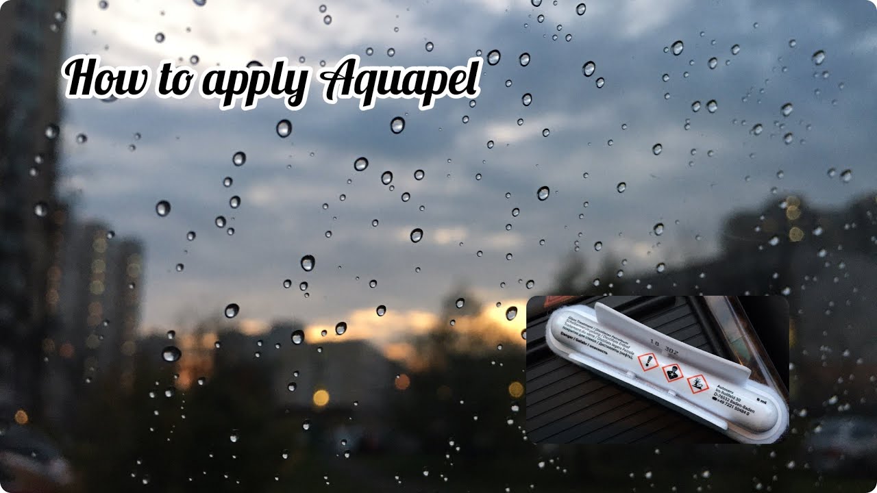 How to apply Aquapel - YouTube