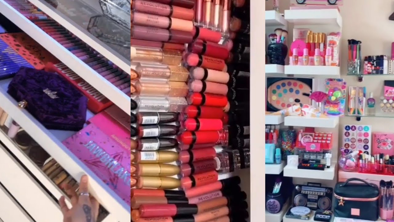 (Makeup collection all famous Tik Tok girls) - YouTube