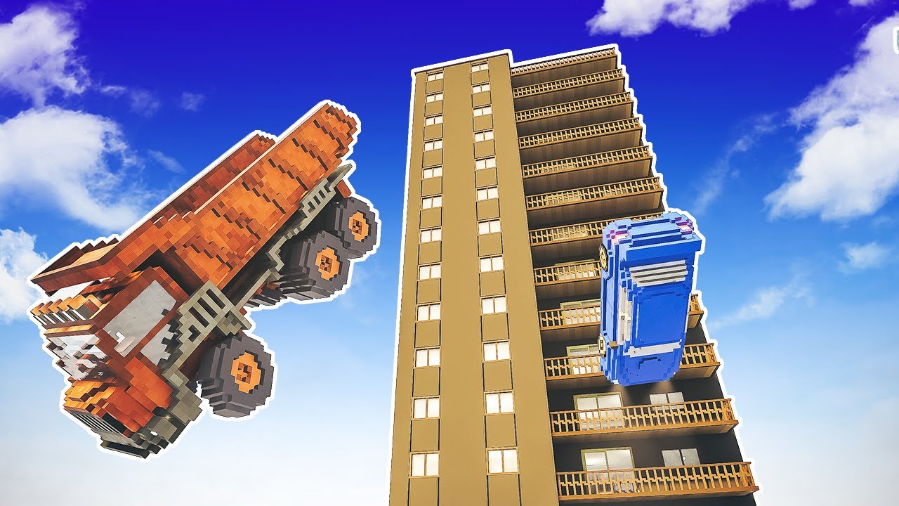 Cars Falling Off a Tall Building | Teardown - YouTube