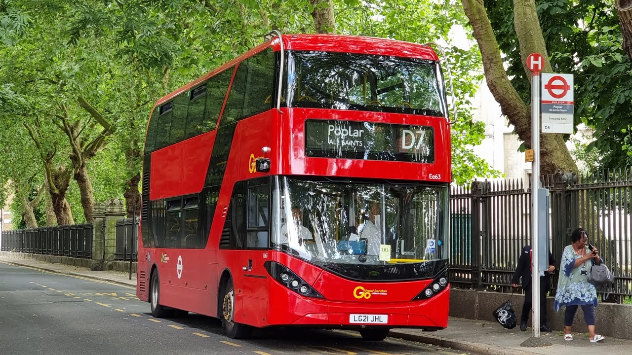 Journey on London Bus Route D7 - Ee63 (LG21JHL) - YouTube