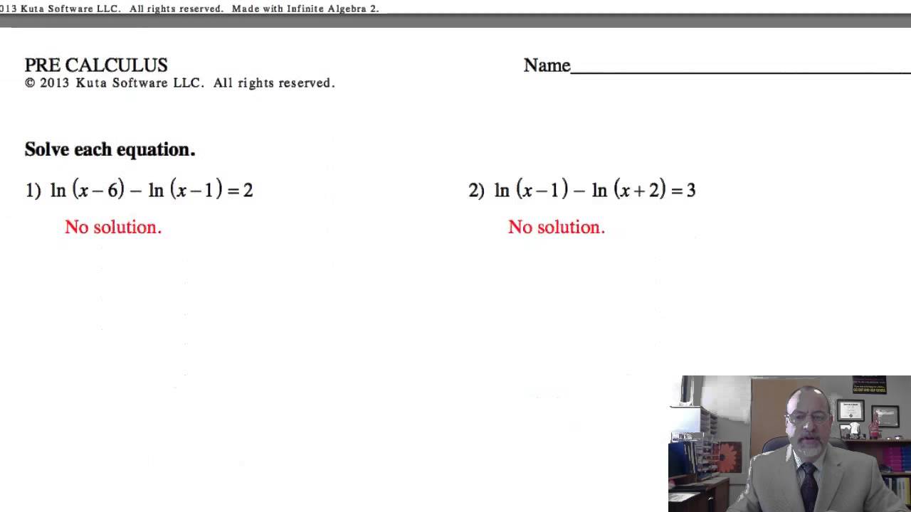 PC35D Difficult Logarithmic Equations Examples - YouTube