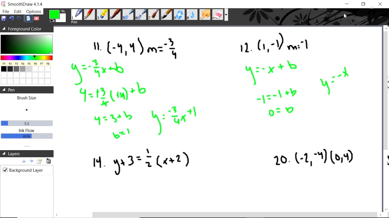 Algebra 1 Chapter 4 Test Linear Equations - YouTube
