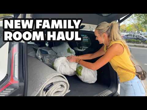 OUR NEW HUGE LIVING ROOM HAUL! We Went ALL IN Buying Everything!