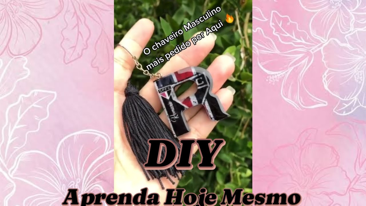 DIY [Como fazer] Chaveiro masculino de resina - YouTube