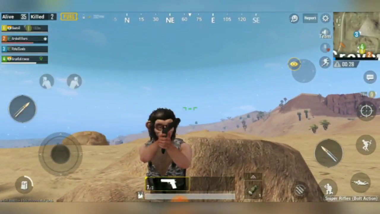 Get monkey mask in PUBG....looking funny - YouTube