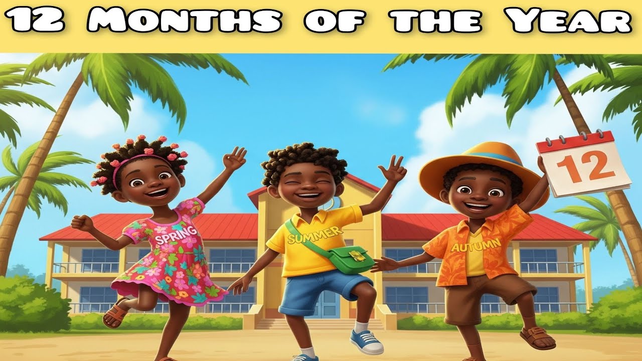🎶 12 Months of the Year | Caribbean Kids Reggae Dancehall Sing-Along ...