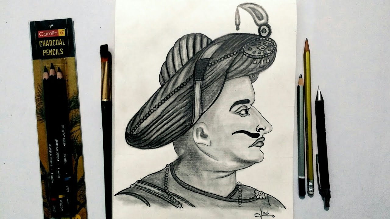 How to draw Tipu Sultan Drawing || Drawing by YashRaj - YouTube