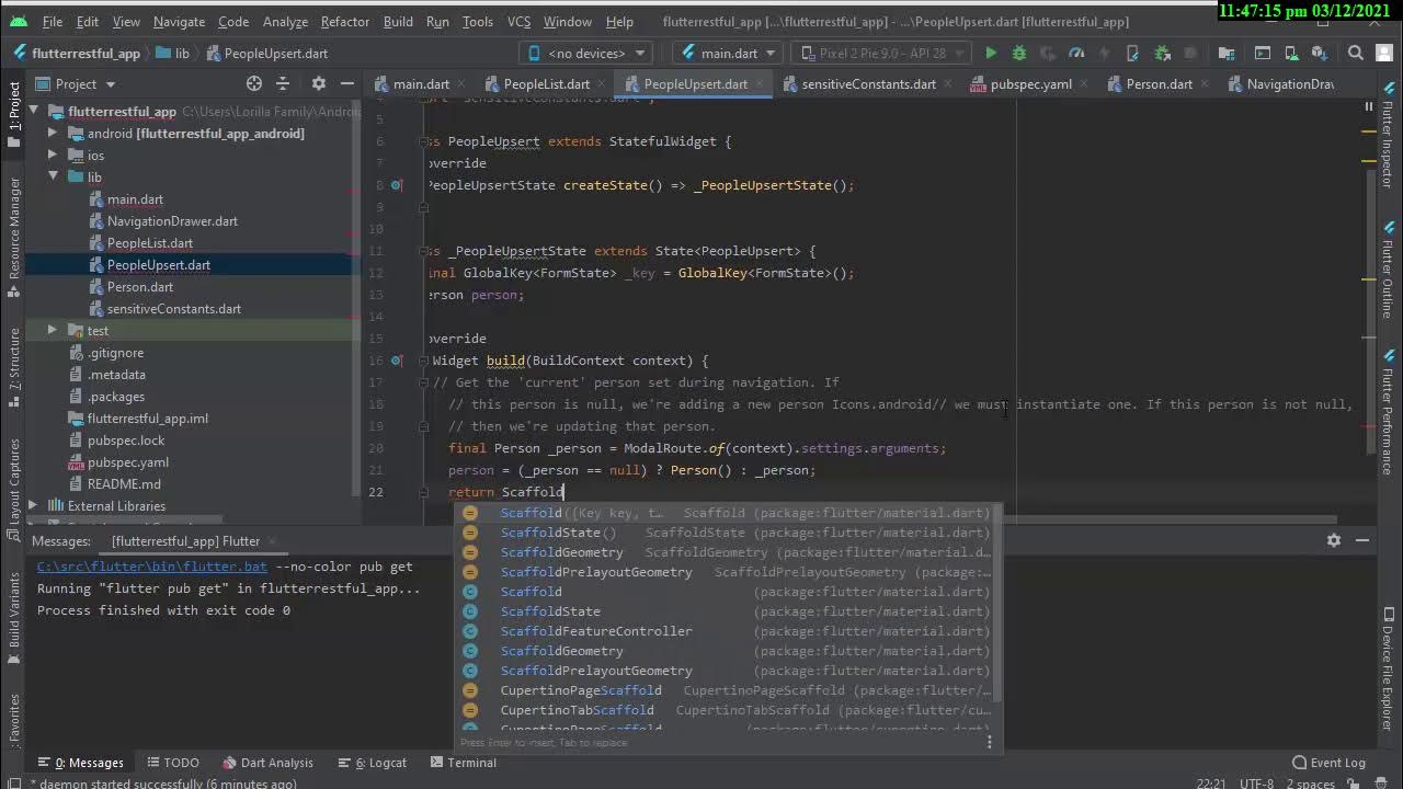 【FLUTTER ANDROID STUDIO and IOS】restful calls with ajax - YouTube
