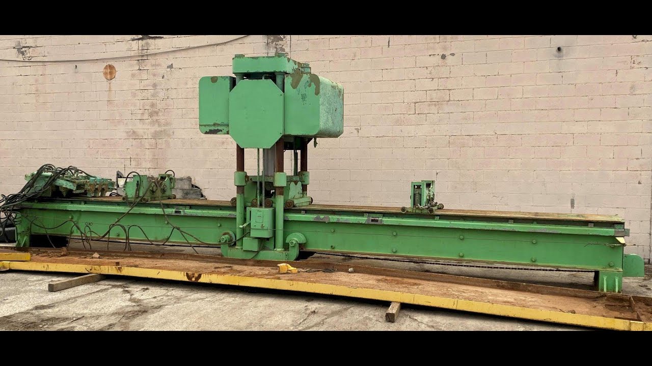 300 TON X 20' DRILCO 4-POST TRAVELING HEAD HYDRAULIC STRAIGHTENING ...