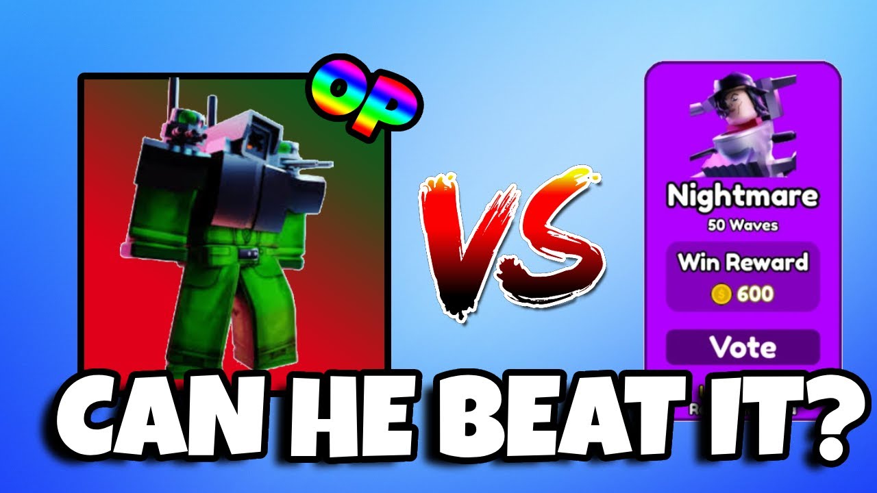CORRUPTED CAMERAMAN VS NIGHTMARE MODE in Toilet Tower Defense - YouTube
