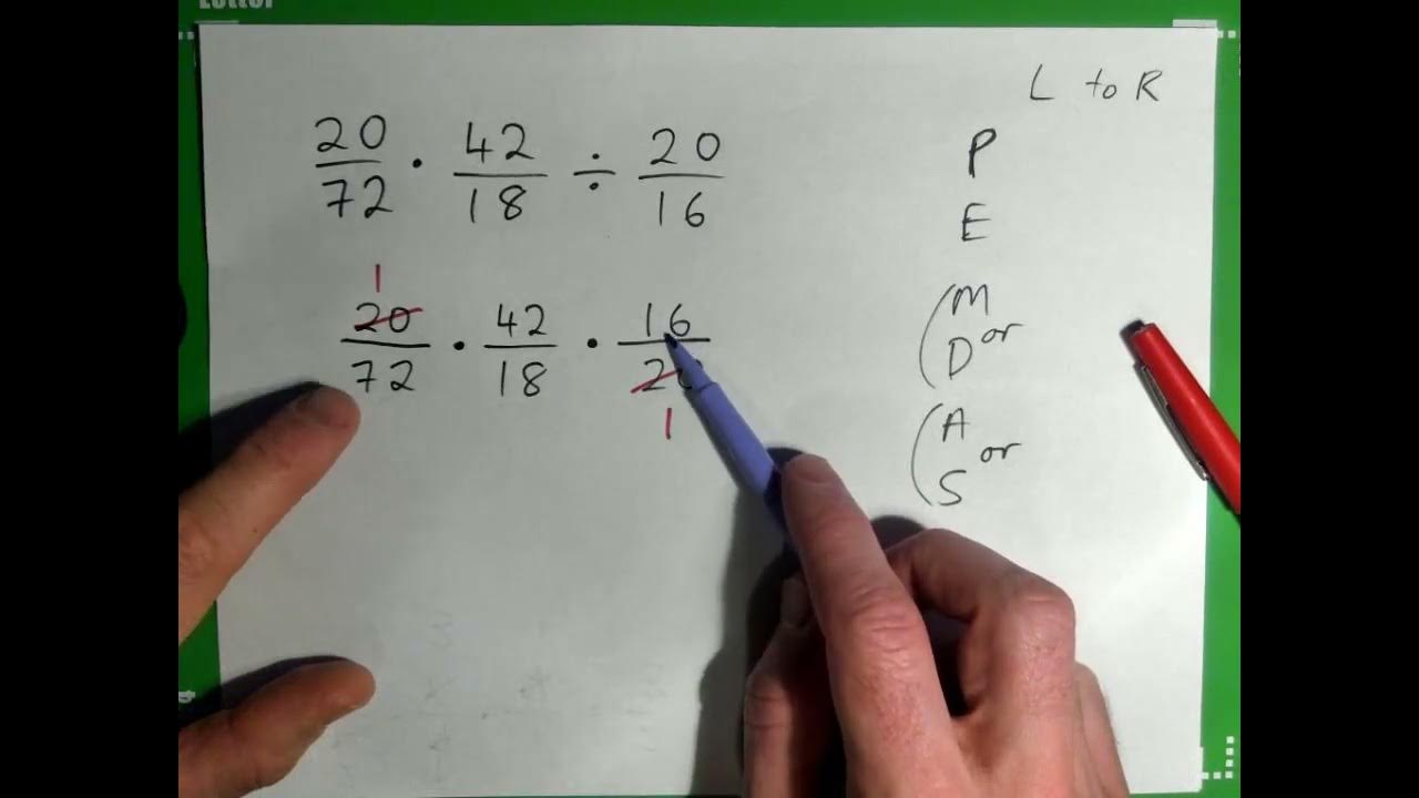 PEMDAS: Multiple, Divide, Simplify Fractions - YouTube
