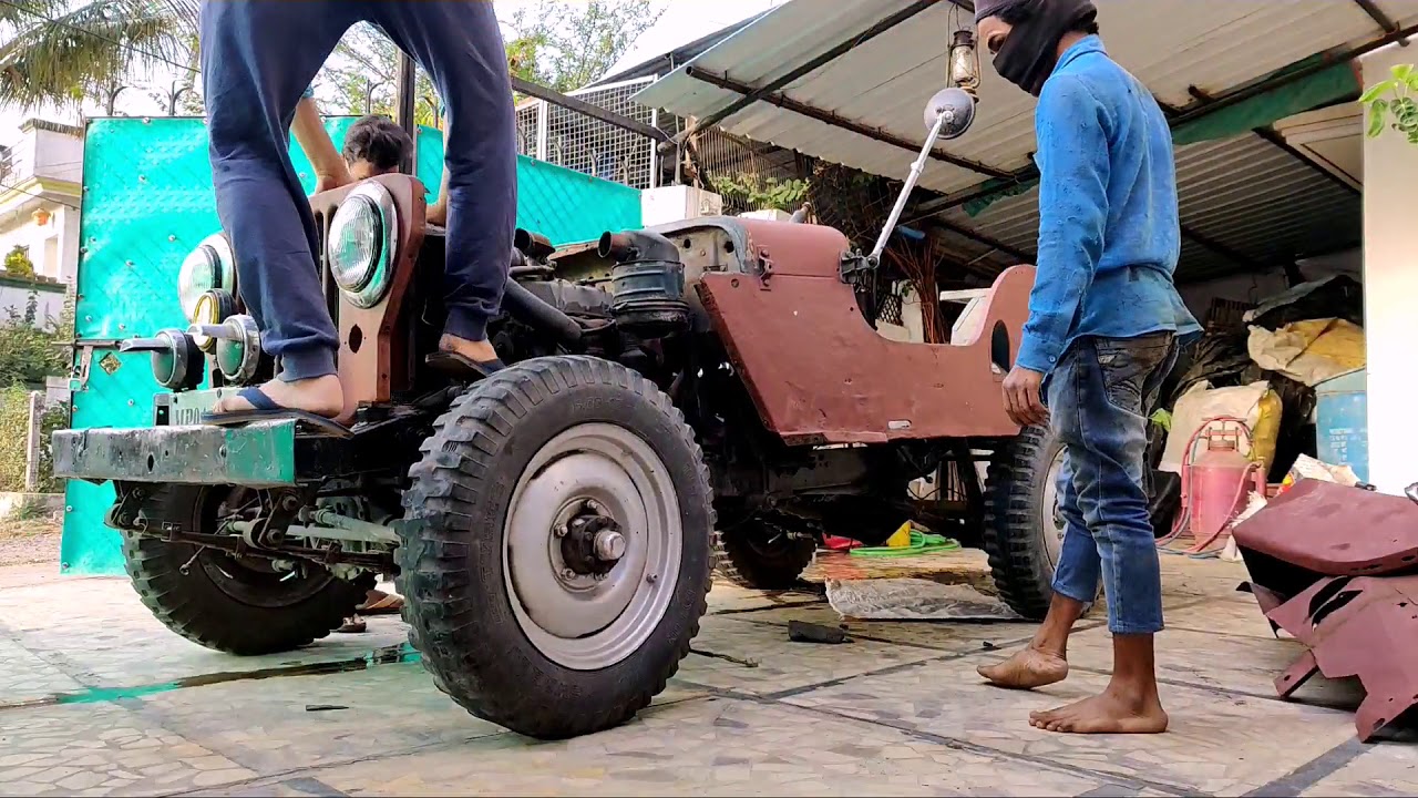 Willys cj2a, removal of tub from chassis. - YouTube