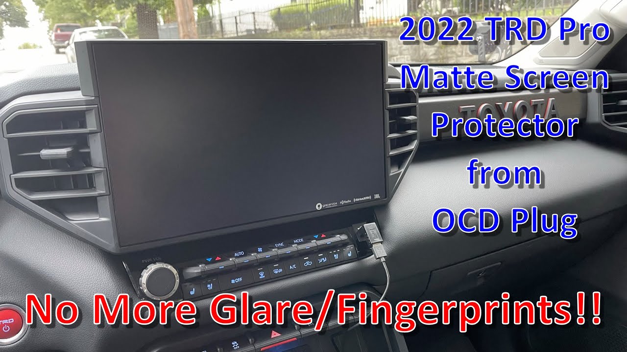 2022 Tundra TRD Pro Matte Screen Protector From OCD Plug...Glare Is ...