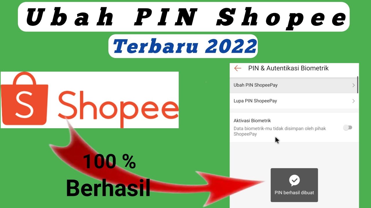 Cara Mengganti PIN Shopee Terbaru 2022 - YouTube