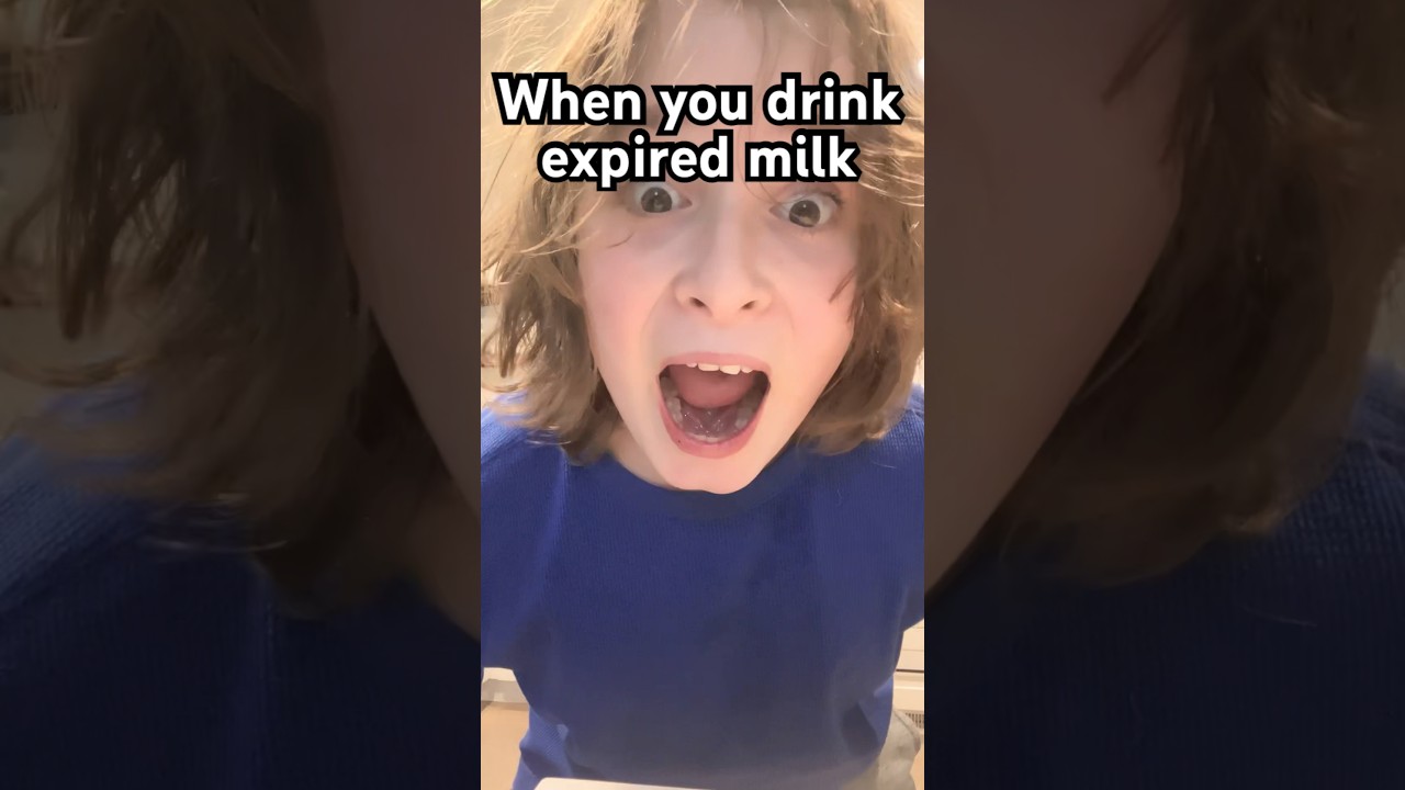 When you drink expired milk🥛 💀 #funny #comedy #freecomedy - YouTube