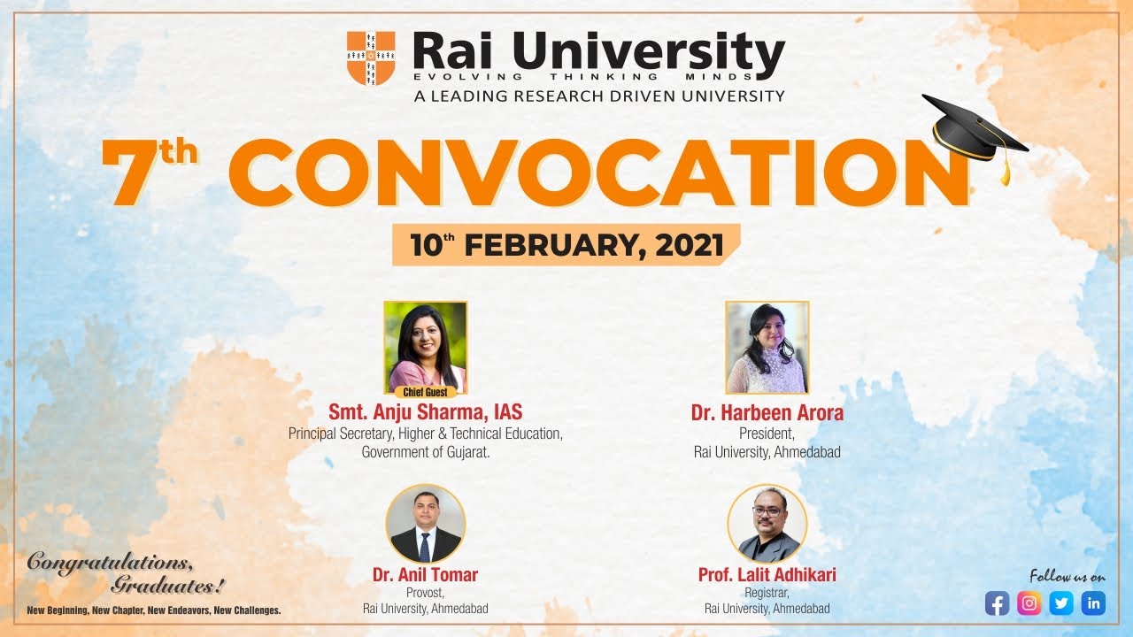 Rai University 7th CONVOCATION 2021 - YouTube