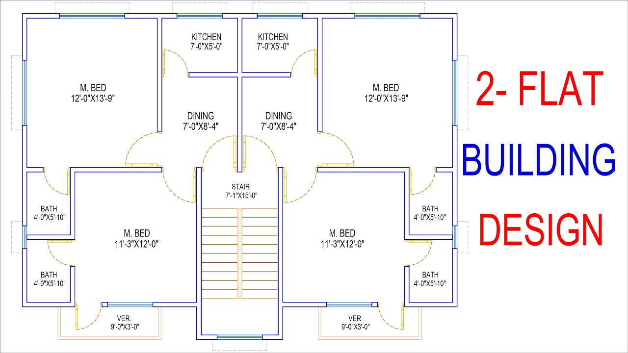 HOUSE PLAN DESIGN | EP 325 | 1100 SQUARE FEET TWO-UNIT HOUSE PLAN ...