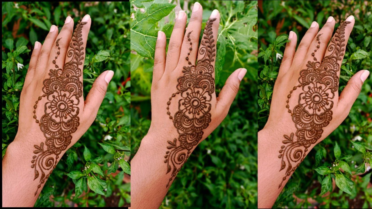 Easy and simple mehndi design for upper hand // Easy Mehndi design ...