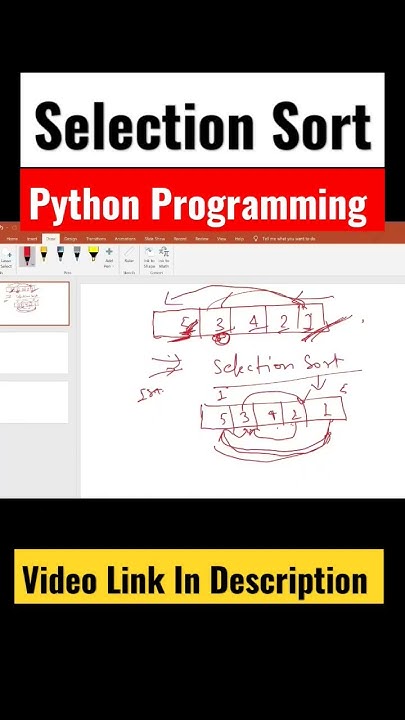 Selection Sort Code    Python Programming    #code #programming # 